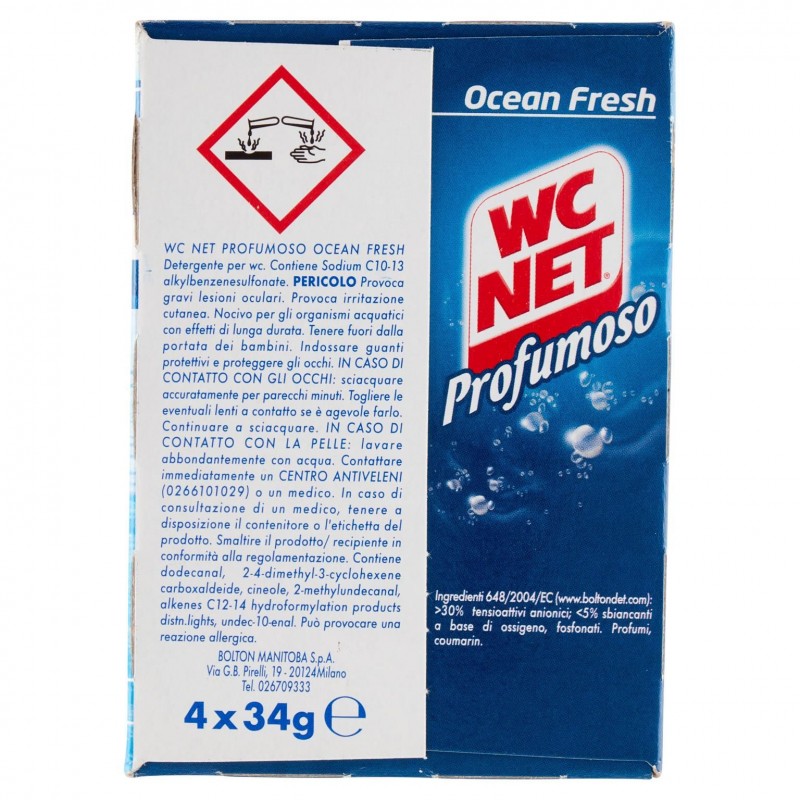 DET.TAVOLETTE WC WCNET HYGIENE OCEAN BLUE PZ.4